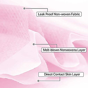 50 Pcs Disposable Face Cover 3-Ply Filter Non Medical Breathable Earloop Masks (Pink)