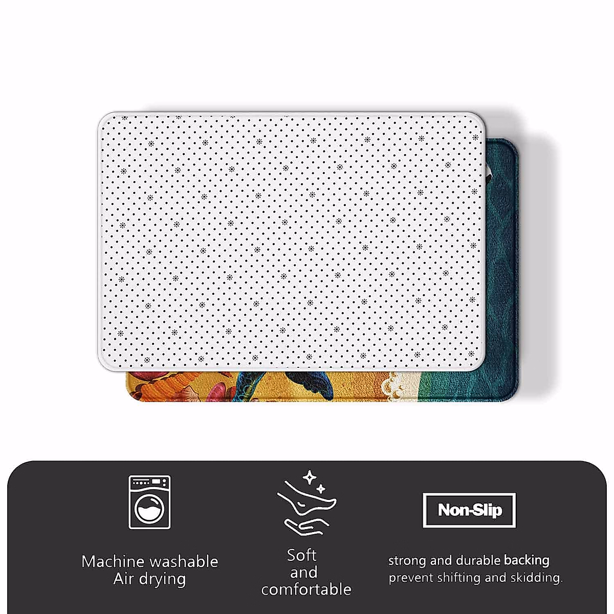 Doormat Bath Rugs Non Slip Honeycomb Gnome Honey Bee Kind Summer Spring Washable Cover Floor Rug Absorbent Carpets Floor Mat Home Decor for Kitchen Bathroom Bedroom (16x24)