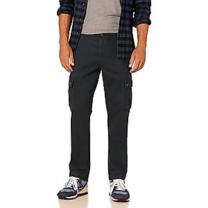 Amazon Essentials Men's Slim-Fit Stretch Cargo Pant (Available in Big & Tall), Black, 34W x 30L