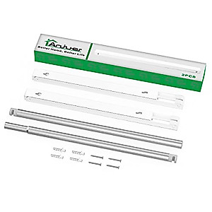 Anjuer Laundry Room Drying Rack Wall Mounted Clothes Hanger Folding Wall Coat Racks Aluminum Home Storage Organiser Space Savers White 2 Rakcs with Rod