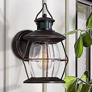 MrSconce Motion Sensor Outdoor Wall Lights, Advanced Dusk to Dawn Exterior Light Fixtures Wall Sconce, Waterproof Porch Light Wall Mount for Outside Patio,Entryway,Garage(Oil Rubbed Bronze)