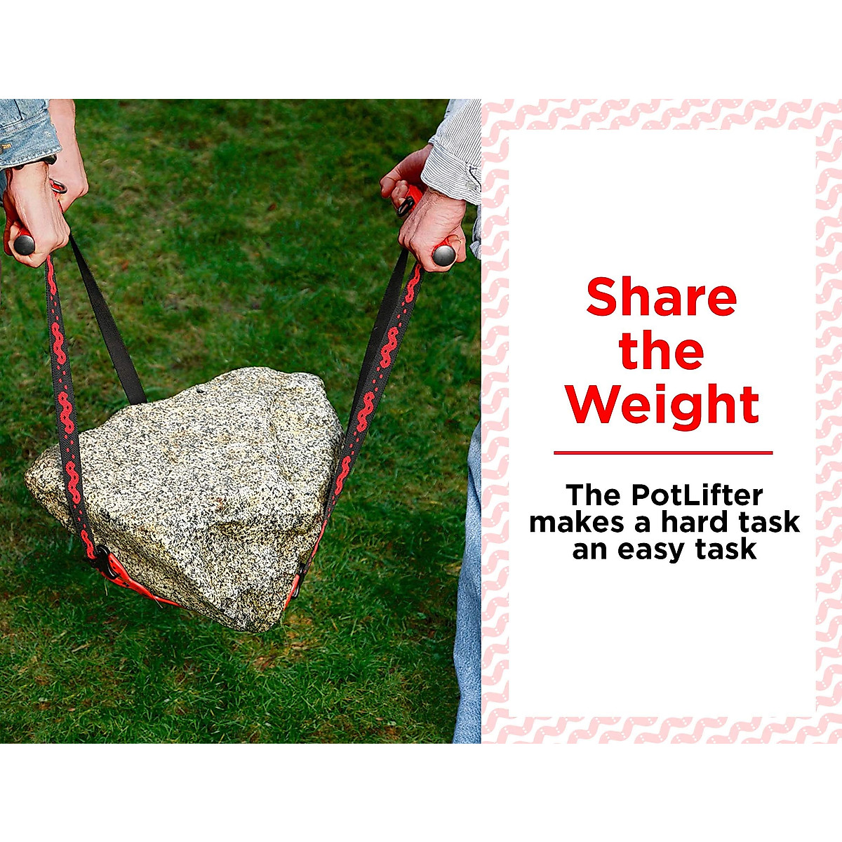 PotLifter - Potted Plant Mover and Essential Lifting Tool For Garden Flower Pots, Planters, Trees, Rocks - Lifts Up to 200 Pounds - A Plant Caddy Alternative, Easily Move Heavy Items Around Your Yard