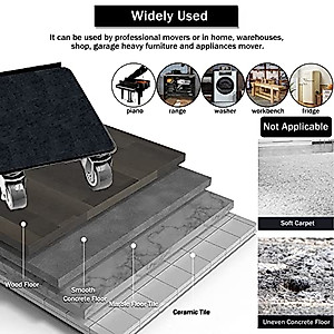 TNICET Furniture Mover Dolly with 4 Wheels,Heavy Duty 3080LBs Load Capacity,Easy Furniture Lifter Mover Tool Set with Anti-Slip Pad, 4 Pack