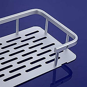 ZSFBIAO Shelf Shower Shelf Adhesive Aluminum Shower Caddy for Shampoo Holder Kitchen Rack Storage Organizer No Drilling Rectangle Wall Wall Floating Shelves (Color : A)