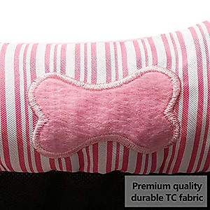 Hollypet Self-Warming Pet Bed Small Dog Cat Plush Rectangle Nest Puppy Sleeping Bag Cushion, Pink