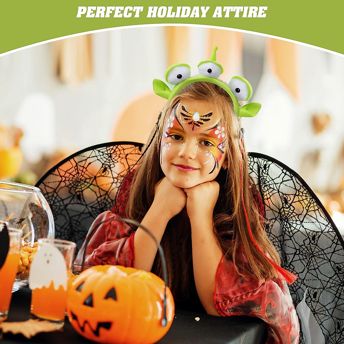 Three-eyed Alien Monster Toy Headband Cute Plush Headband Headwear for Themed Party Girls and Kids (1 Pcs)