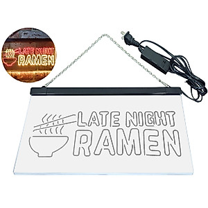 ADVPRO Late Night Ramen Japanese Food Dual Color LED Neon Sign Red & Yellow 16" x 12" st6s43-i3305-ry