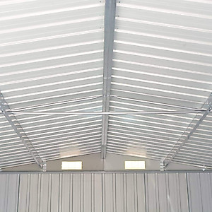 Outdoor Storage,Small Metal Shed,Tool Storage,for Garden,Backyard,Patio,Deck,Garden Shed 101.2" x 192.5" x 71.3" Metal Green