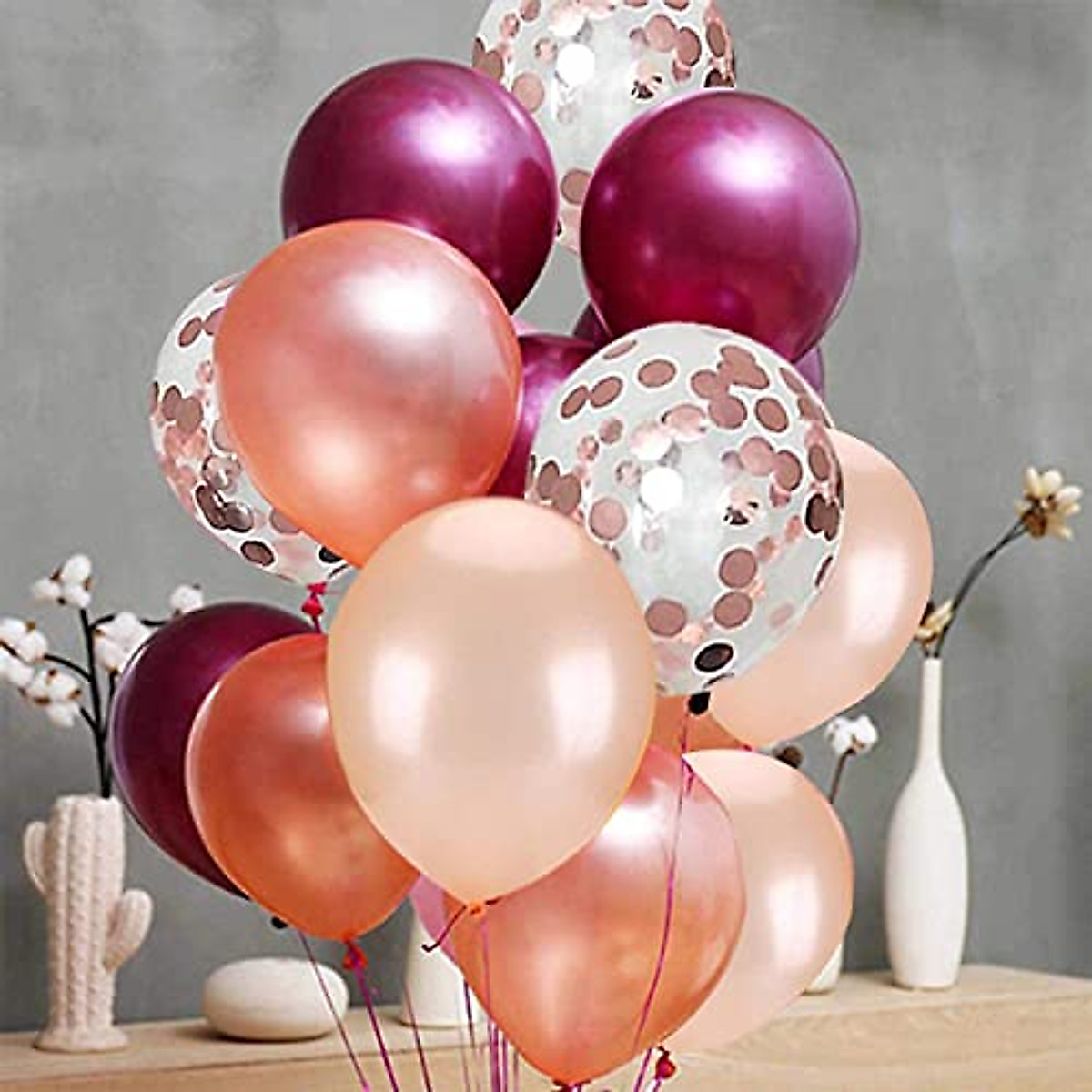 70th Birthday Decorations for Women Burgundy Rose Gold 70th Birthday Party Decorations Polka Dot Fans for Happy 70th Birthday Party Fall Burgundy Rose Gold 70 Birthday Decorations Autumn