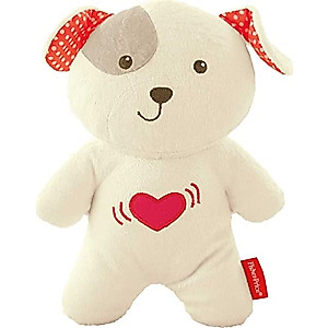 Fisher-Price Baby Portable Sound Machine Calming Vibrations Cuddle Soother Plush Dog Infant Toy with Music for Newborns