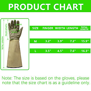 Yionaiyi Professional Rose Pruning Thorn Proof Gardening Gloves with Long Forearm Protection for Men and Women (1 Pair) (green, Medium)
