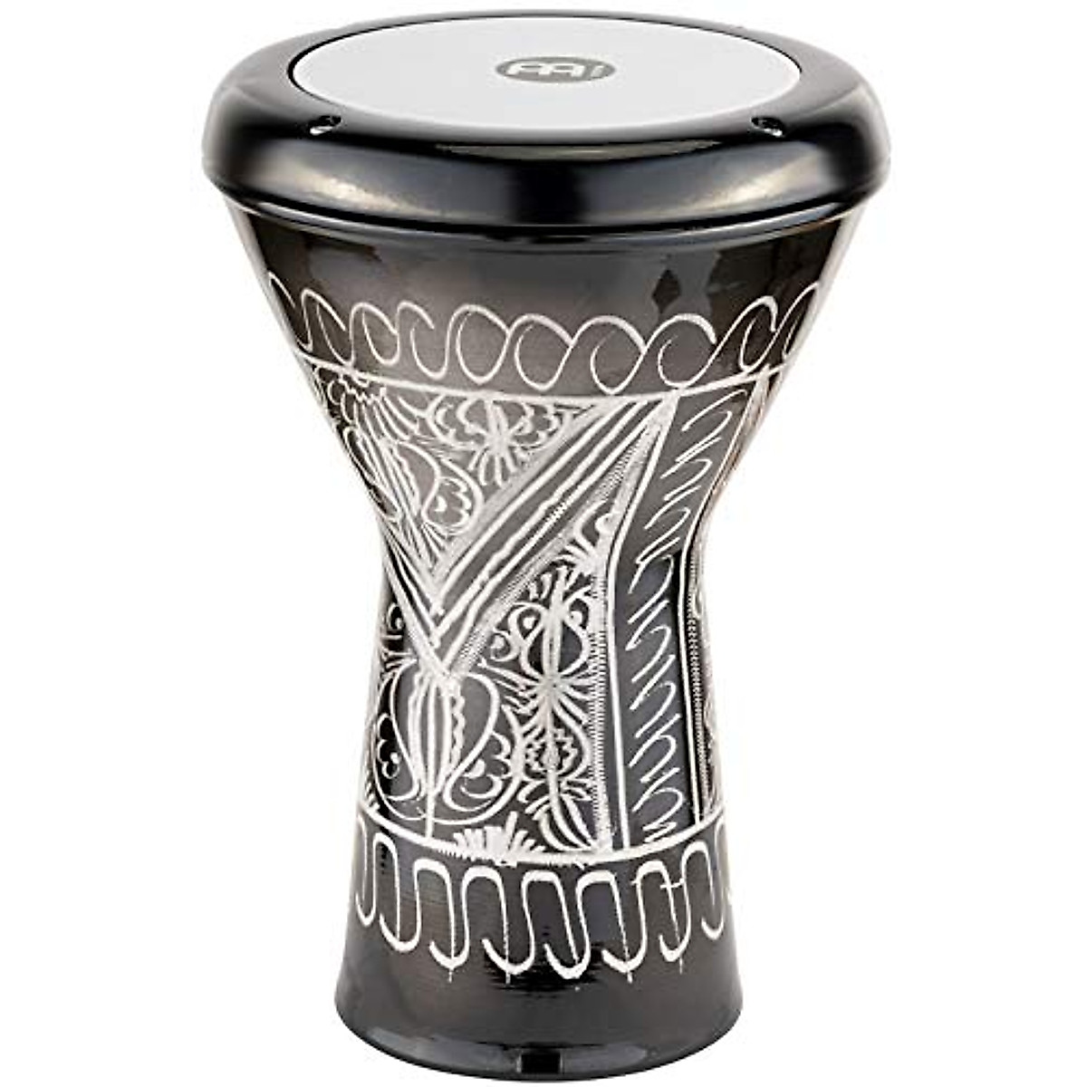 Meinl Percussion Aluminum Doumbek Egyptian Goblet Drum, Hand Engraved — Made in Turkey — Synthetic Head, 2-Year Warranty (HE-2018)