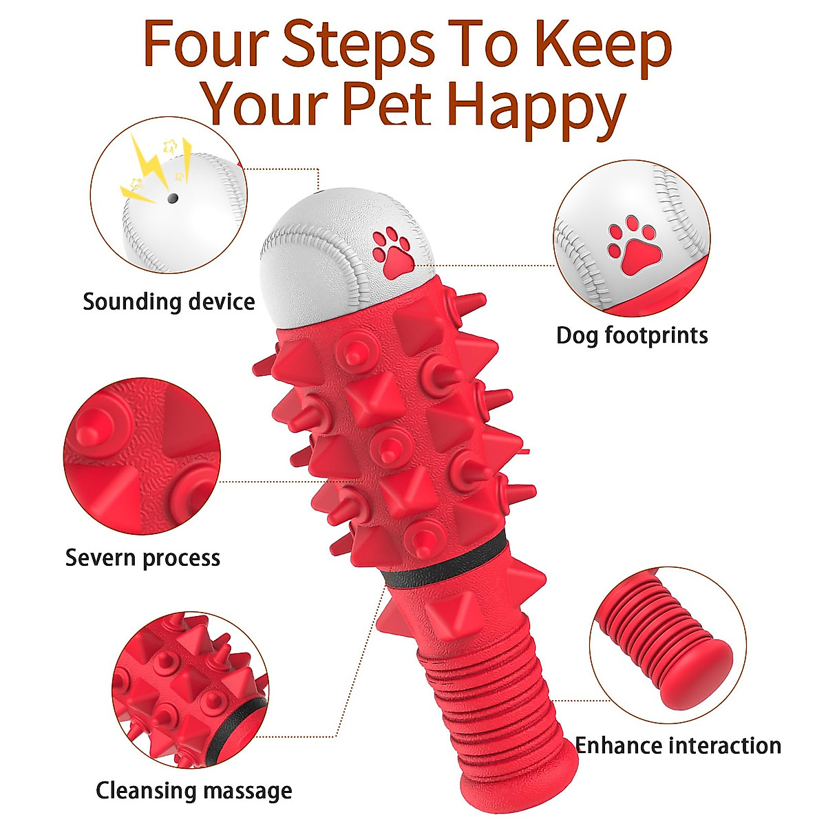 Dog Toys for Chewers Indestructible, Durable Dog Toys for Aggressive Interactive Dog Toys Squeaky Soft and Safe Teeth Cleaning Small Medium Dogs and Large, Non-Toxic