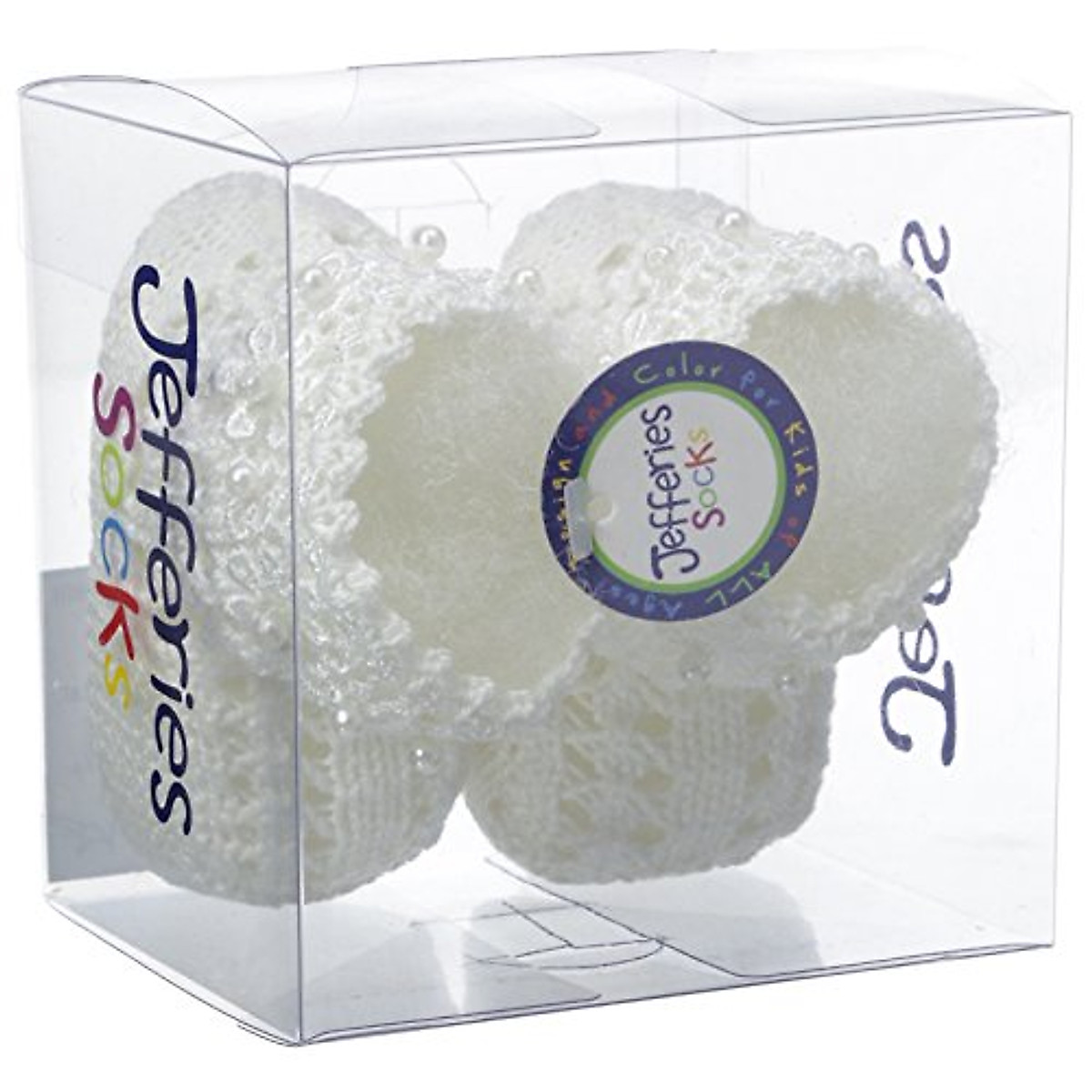 Jefferies Socks Baby Girls' Newborn Daisy Pearl Bootie, White