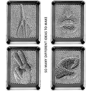 AIXICWXI 3D Metal Pin Art Toy 3D Art Sculpture Metal Pin Hand Face Model Office Decoration Desk Toy Challenge Senses Sculpture Pins Craft Toys for Kids and Adult