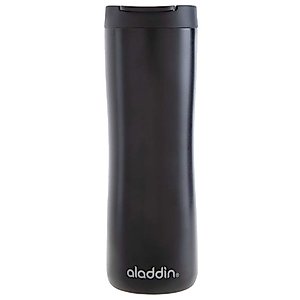 Aladdin Leak-Lock Thermavac Stainless Steel Mug Double Wall Vacuum Insulated Cup-Keeps Hot for 3.5 Hours, 1 Count (Pack of 1), Black