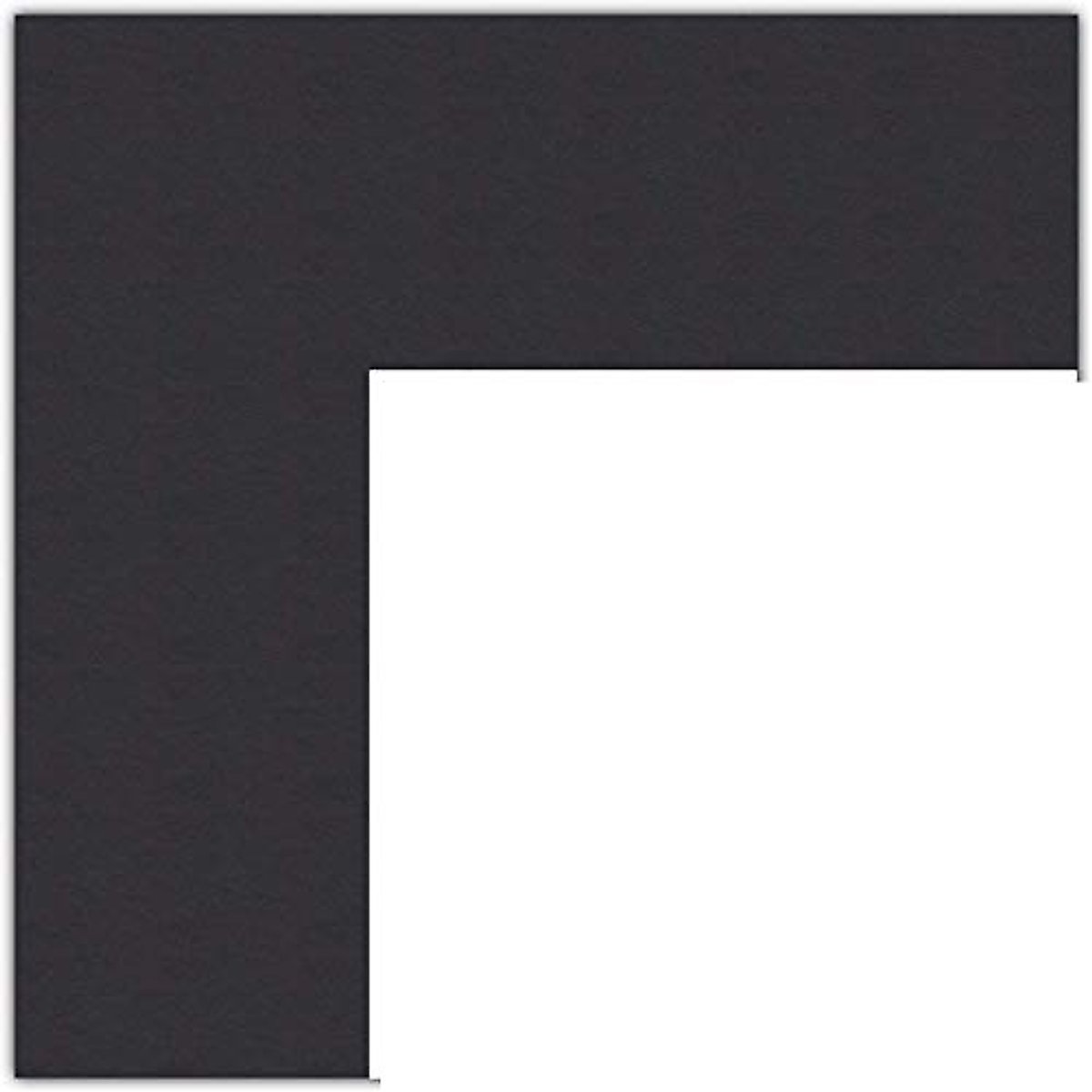 20x22 Smooth Black / Black Custom Mat for Picture Frame with 16x18 opening size (Mat Only, Frame NOT Included)