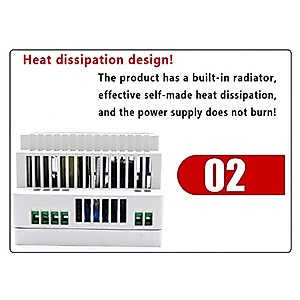 GUMMMY Industrial DIN Rail Switching Power Supply DR-30W 45W 60W Single Output 5V 12V 24V AC DC Converter Power Switch Input 110/240VAC (Color : 110V 220VAC, Size : 60W)