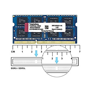 Yongxinsheng DDR3 / DDR3L 8GB Kit (4GBx2) Laptop RAM 1600MHz PC3L/PC3-12800 SODIMM Non-ECC Unbuffered 1.35V/1.5V 2Rx8 Dual Rank 204 Pin CL11 Notebook Computer Memory Upgrade Module(Blue)