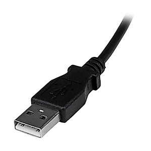 StarTech.com 2m Cord - A to Down Angle Micro B - Down Angled Micro USB Cable - 1x USB A (M), 1x USB Micro B (M) - Black (USBAUB2MD), 2m / 6 Feet
