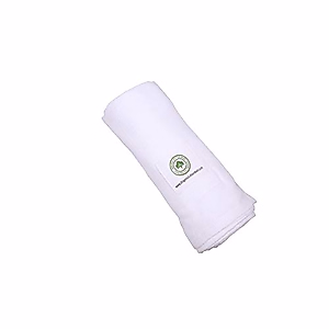 Organic Cotton White Swaddle Blanket for Newborn - GOTS Certified White Muslin Swaddle Blanket - Newborn Baby Gauze Swaddling Blanket - 100% Certified Organic Cotton - 47”x47” (1 Swaddle)