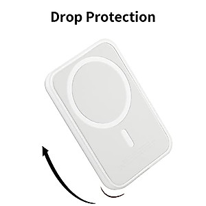 Oakxco Silicone Case Compatible with Magsafe Battery Pack, Magsafe Battery Pack Cover, Scratch & Shatter Resistant, Matte Clear