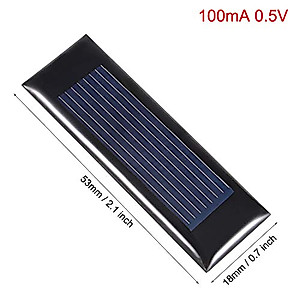 uxcell 5Pcs 100mA 0.5V Small Solar Panel Module DIY Polysilicon for Toys Charger