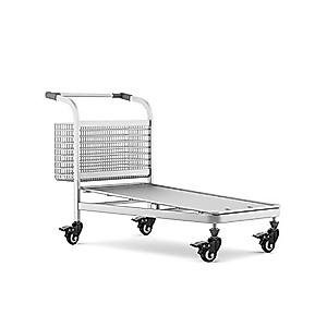 2" Stem Caster Wheels with Safety Dual Locking 600Lbs Heavy Duty Threaded Stem Casters No Noise Swivel Castors with Brakes 3/8"- 16 x 1" (Set of 4)