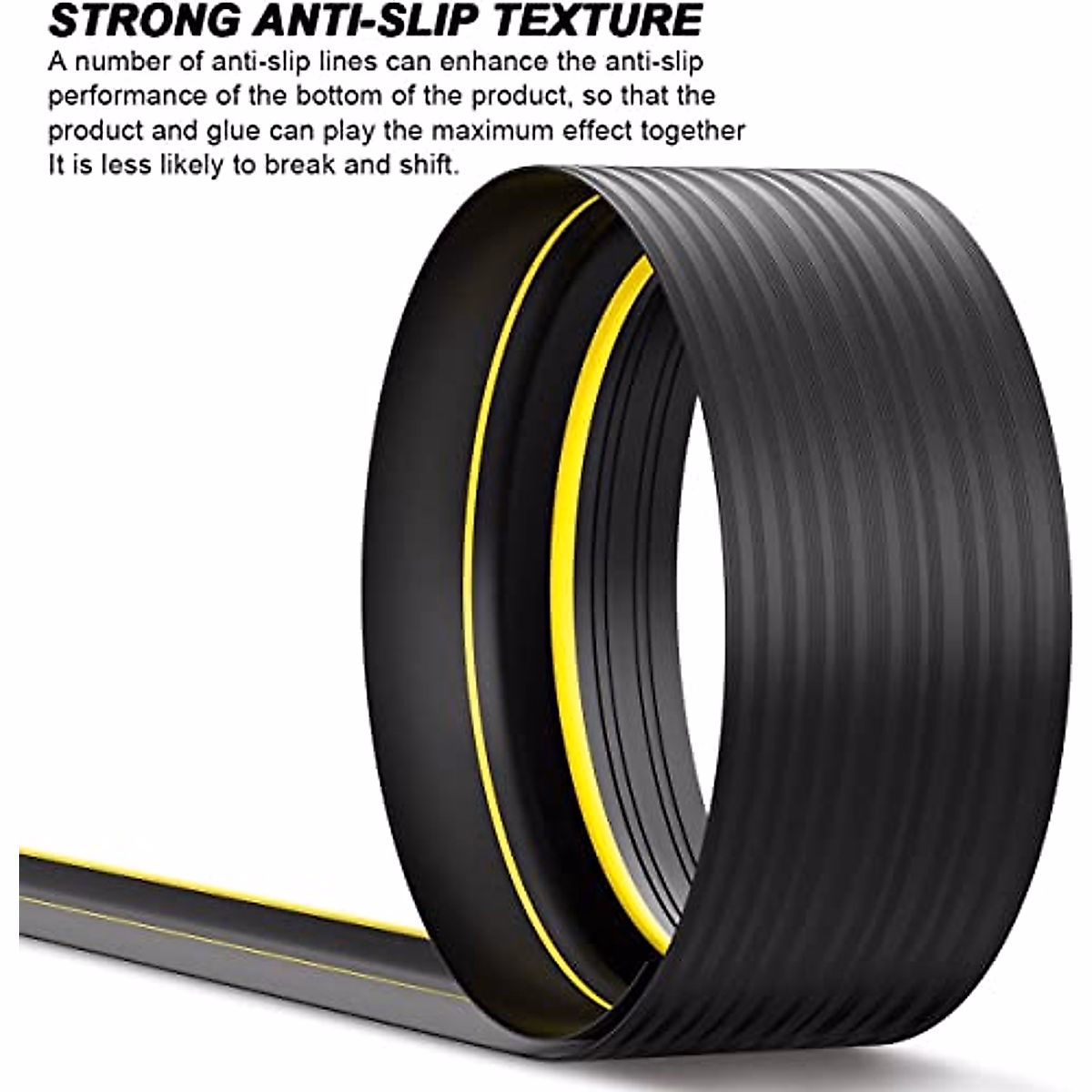 Jin&Bao Universal Garage Door Threshold Seal Strip 20FT Kit, Bottom Waterproof Rubber Weather Stripping Replacement