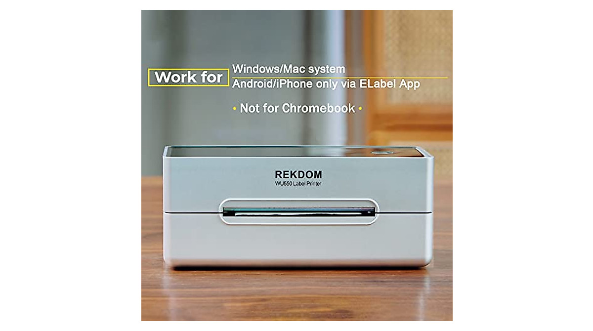 REKDOM Wireless 4x6 Shipping Label Printer - WiFi, No Ink