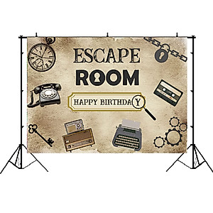 Lofaris Detective Theme Birthday Backdrop Escape Room Party Background Mystery Investigation Analysis Top Secret Birthday Party Supplies Decoration Photo Booth Studio 7x5ft