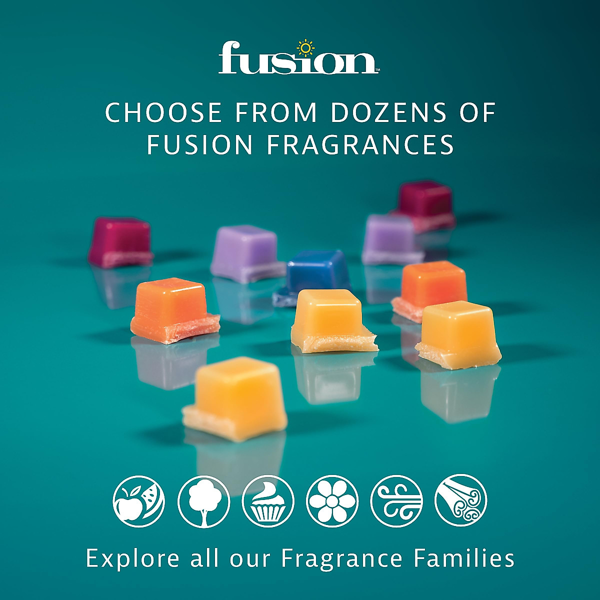 FUSION by Scentsationals Scented Wax Fragrance Melts - Spiced Pear Cider - Wax Cubes Pack, Home Warmer Tart, Electric Wickless Candle Bar Air Freshener, Spa Aroma Decor Gift - 2.5oz (3-Pack)