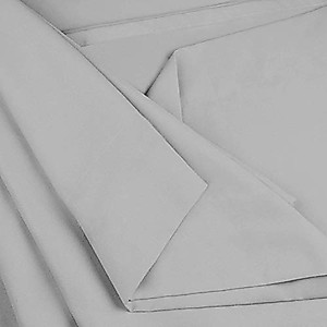 4-Piece BedSheets Set-800 Thread Count-100% Cotton Bedding Set for Cal-King Size Bed-Long Staple Cotton Soft Sateen Weave, Fits Upto 14'' Deep Pockets Fitted Sheet-Light Grey