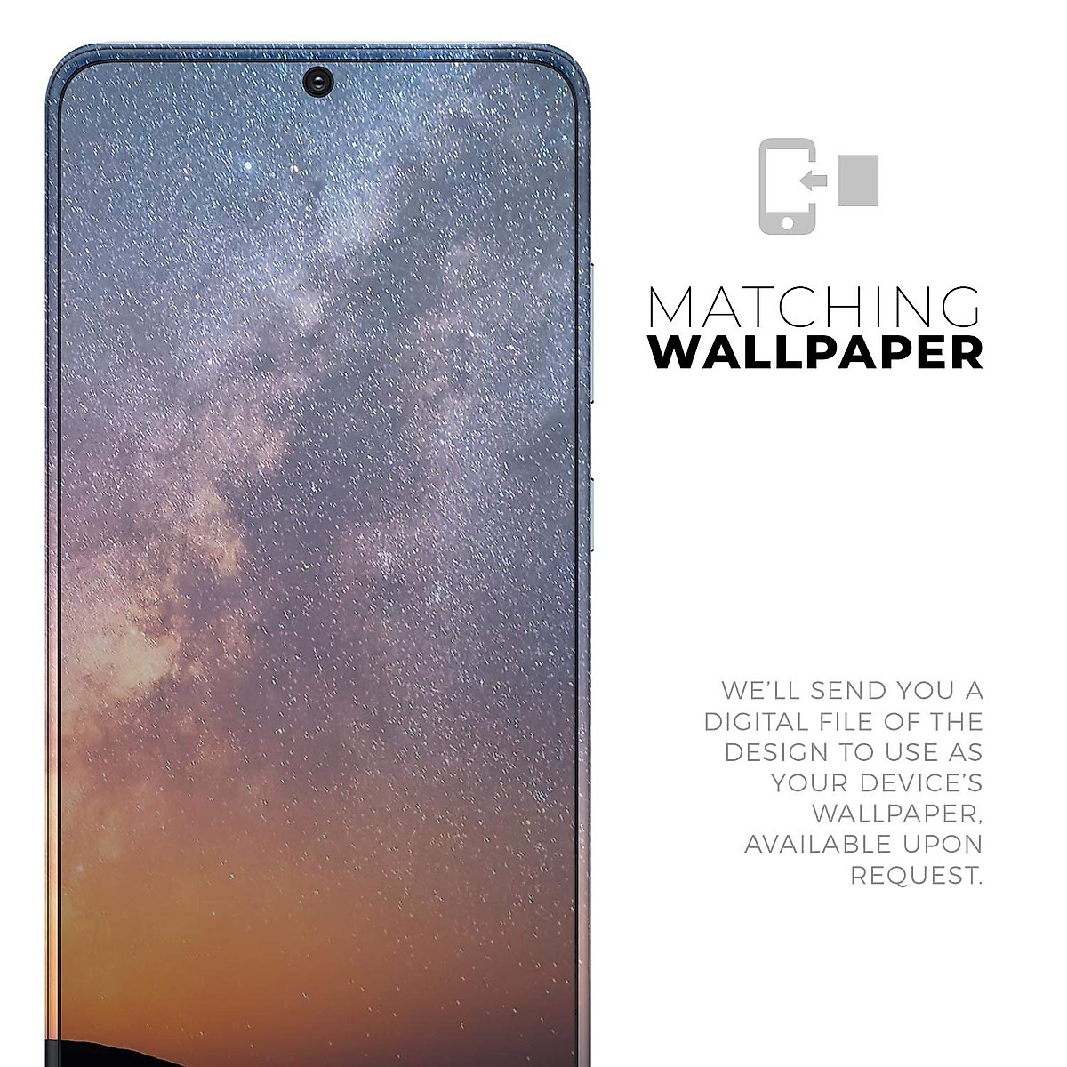 DesignSkinz Reach for The Stars Protective Vinyl Decal Wrap Skin Cover Compatible with The Samsung Galaxy S20 (Screen Trim & Back Glass Skin)