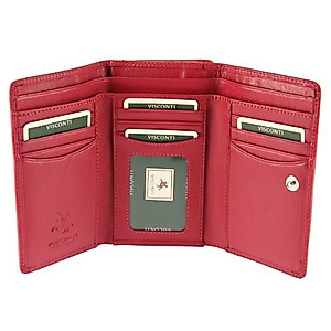 Visconti Heritage -32 Soft Leather Trifold Wallet (Fuscia)