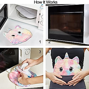 Intoypad Unicorn Microwavable Heating Pads for Pain Relief, Cramps, and Menstruation with Lavender Scent