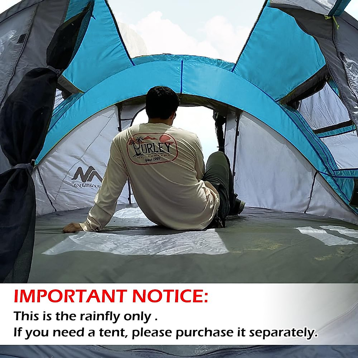 Transparent Tent Tarp Replacement for Ayamaya 4 Person Pop up Tent,Clear Part of Camping Rain Tarp Over Tent 3.7 * 3.4ft,Wide Field of View in Rainy Days/Moonlit Night/Stargazing/Beach/Camping