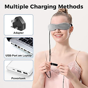 Aroma Season Heated Eye Mask, Warm Eye Compress for Dry Eyes Stye MGD and Blepharitis, Moist Heat Treatment to Unclog Lacrimal Glands (Light Gray)