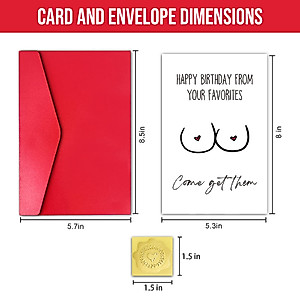GYYsweetus Funny Husband Birthday Card, Sexy Birthday Gift, Rude Bday Card for Boyfriend, Humorous Birthday Card from Wife Girlfriend (Come Get Them)
