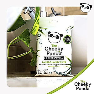 THE CHEEKY PANDA Biodegradable Bamboo Handy Wipes, 12 CT