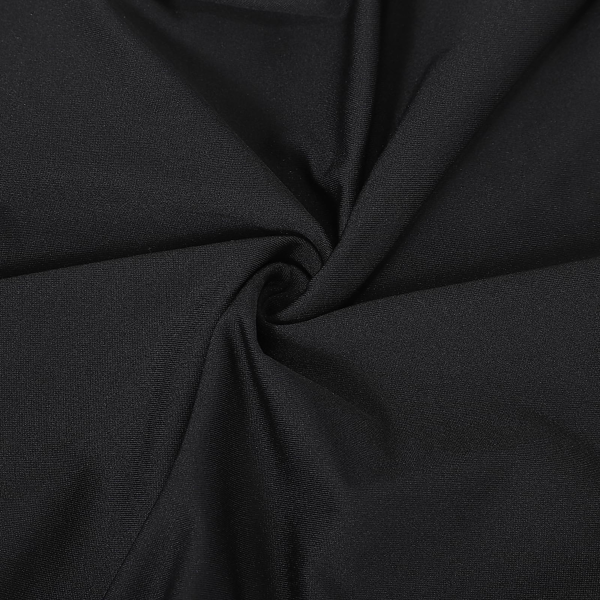 JUXYES Pack of 8 Outdoor Stretch Trash Can Covers, Black Rectangle Spandex Waste Container Cover Decorative Cover for Outside Household Kitchen Bin, Fit for 23 Gallon Bin