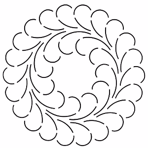 Quilting Creations Double Feather Quilt Stencil, 5-1/2 x 5-1/2"