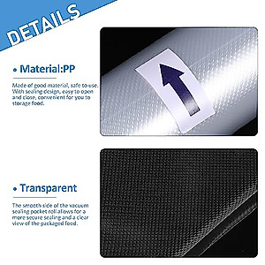 Vacuum Sealer 1 Roll Vacuum Sealer Bags Storage Vacuum Sealed Bags Food Vac Bags for Meal Prep Sous Vide Food Storage Dehydrated Freeze Dried Foods Vacuum Sealer Machine