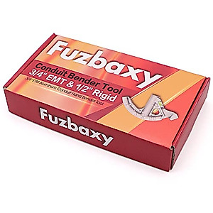 Fuzbaxy Conduit Bender Tool for 3/4inch EMT and 1/2 inch Rigid Pipes for Stub-Ups,Offsets,Back-to-Back(Aluminum)