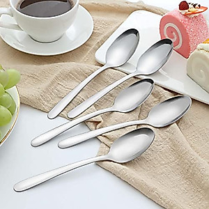 Gymdin 36 Pieces Teaspoons Set, 6.2 Inches Spoons Set, Stainless Steel Teaspoons Silverware, Small Spoons, Mirror Polished & Dishwasher Safe, Tea Spoons Suitable for Home, Kitchen and Restaurant