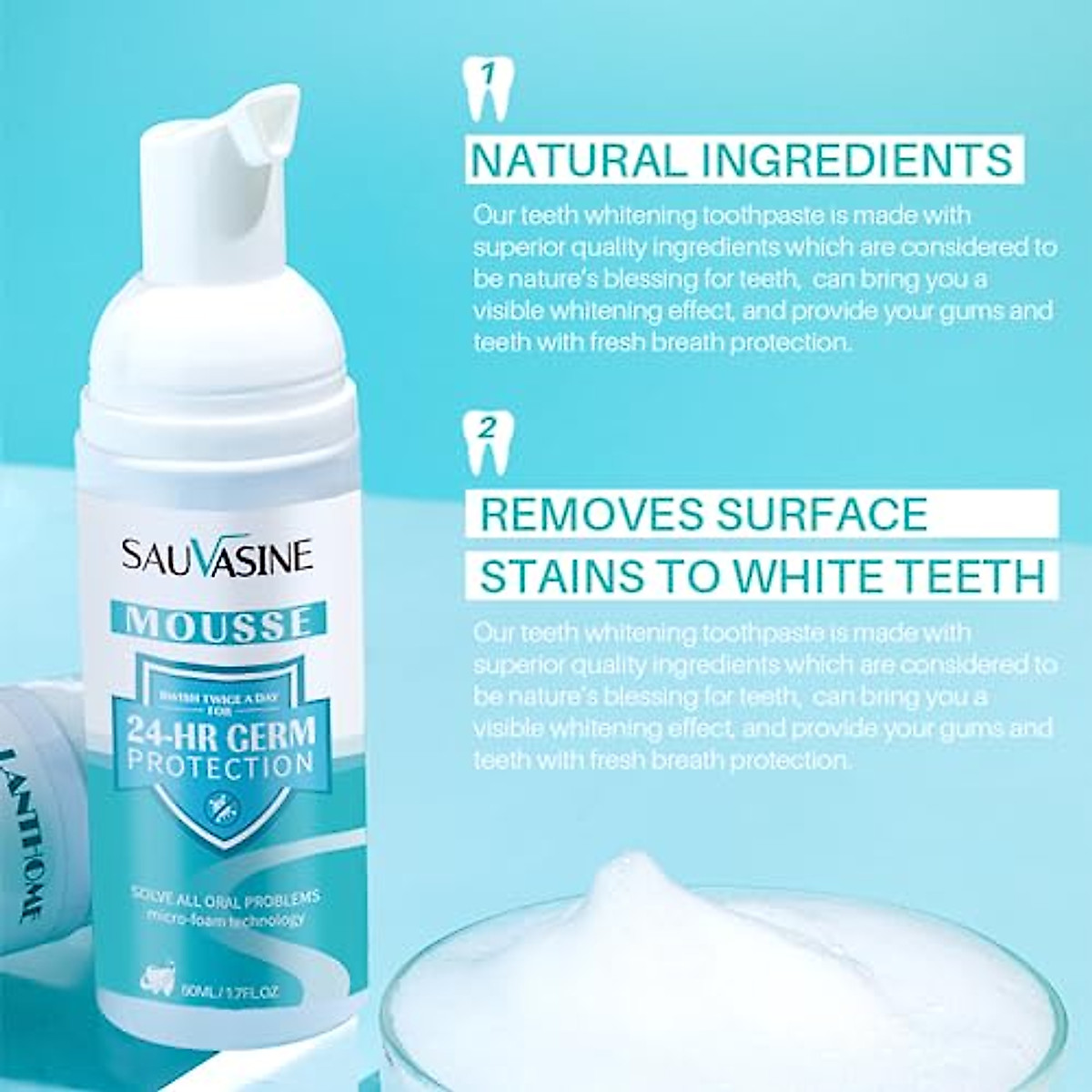 Toothpaste Foam,Mouthwash to Remove Dental Calculus, Oral Care to Eliminate Bad Breath(3 Bottle)