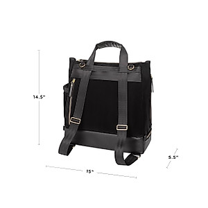 Petunia Pickle Bottom Pivot Backpack | Multiple Carrying Options (Backpack or Tote) | Insulated Pockets to Keep You Organized | Modern Silhouette with a Roomy Interior | Twilight Black