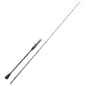 Rosewood Slow Jigging Fishing Rods,2 Pieces Trolling Boat Rods, 1.95m 5/5 Lengths & Actions- Casting, X High Carbon for Saltwater Sea Baitcasting Fishing