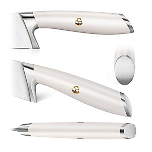 Cangshan L1 Series 1026962 German Steel Forged 2-Piece Carving Set, White