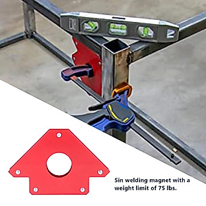 Rankomu Magnetic Welding Holder, Welding Magnet, 5in 75lbs Welder Magnet Holder Angle Support Fixture Tool Stainless Steel for Multiple Angles